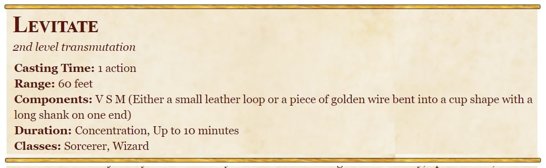 levitate 5e Full Information Amazing Tips About This 5e Spell – Male ...